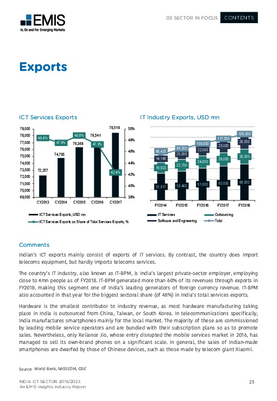 India ICT Sector Report 2019/2023 Industry Report | EMIS Insights